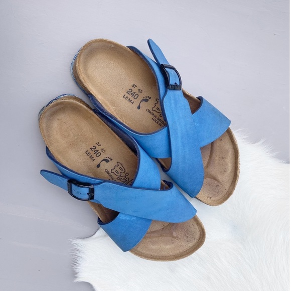 Birkenstock | Shoes | Birkenstock Blue Sandals 37 | Poshmark